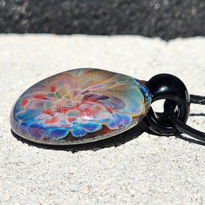 Funky Handmade Glass Pendant Necklace – Unique Colorful Jewelry ...