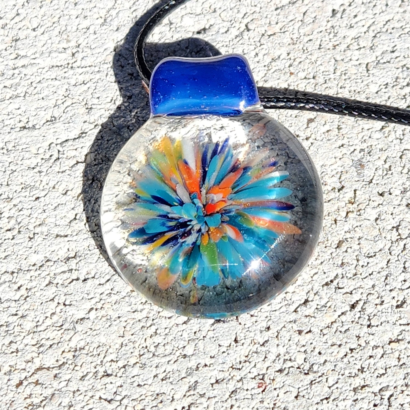 Trippy glass pendant. Heady glass pendant necklace by DragonFire Glass ...