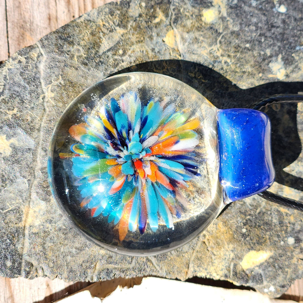 Trippy glass pendant. Heady glass pendant necklace by DragonFire Glass ...